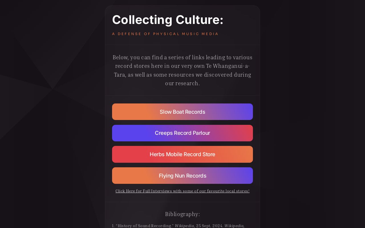 Collecting Culture